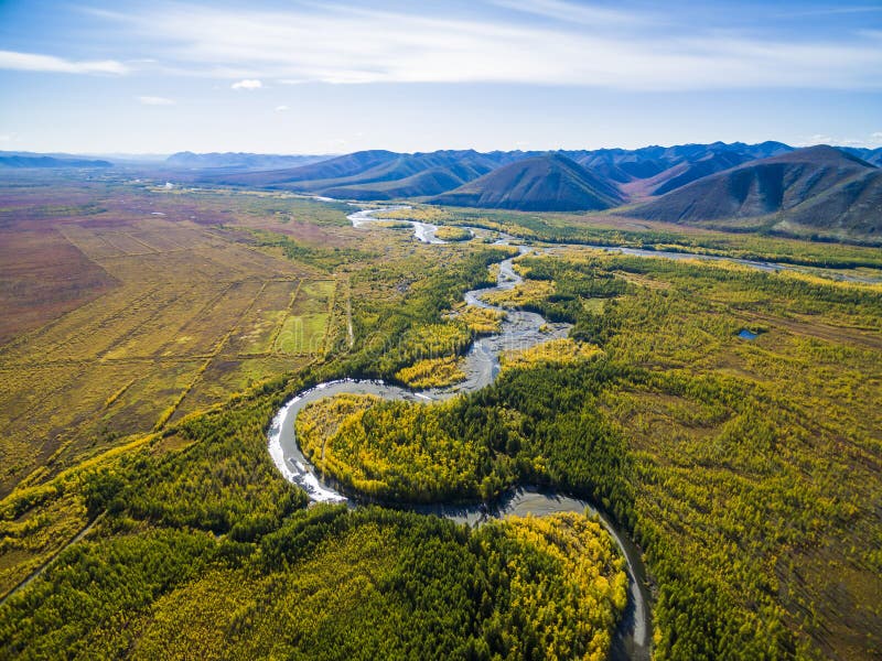 Aerial View of Forest in the Far East, Russia Stock Image - Image of ...