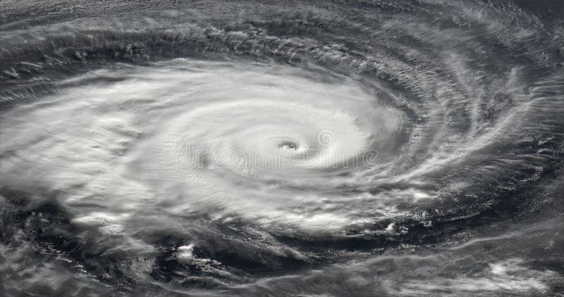 Aerial View of a Extratropical Cyclone in the Ocean Stock Footage ...