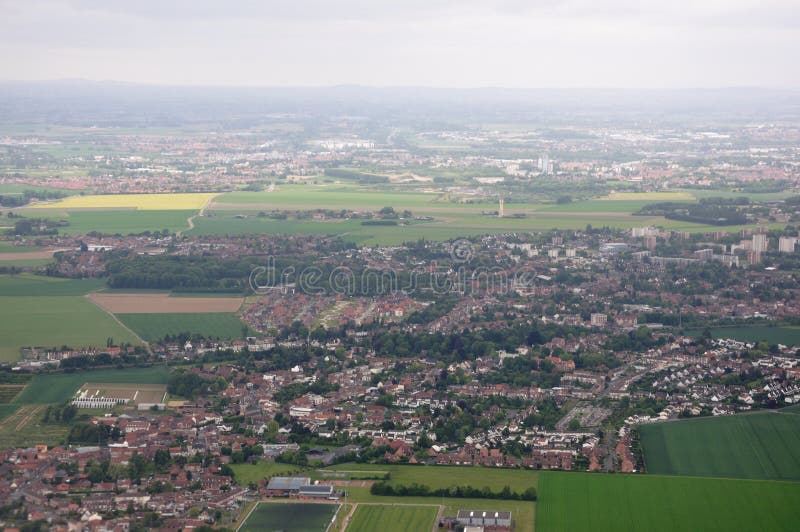 Aerial View in France, Flight by Plane Stock Image - Image of green ...