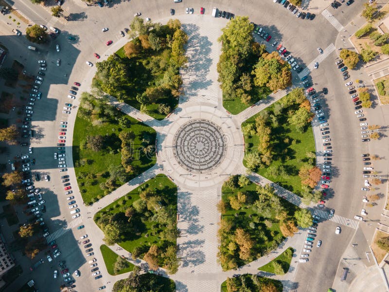 Aerial View of Freedom Square in Kharkov in the Afternoon Stock Photo ...