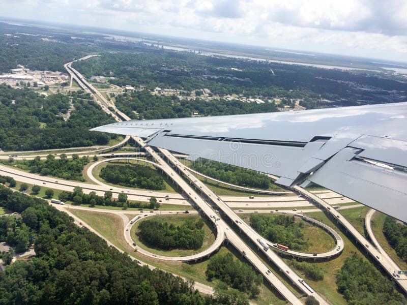 Freeway Cloverleaf Interchange Stock Image - Image of drone, speed ...