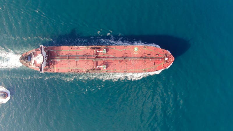 Aerial View of Freight Ship with Cargo Containers Stock Photo - Image ...