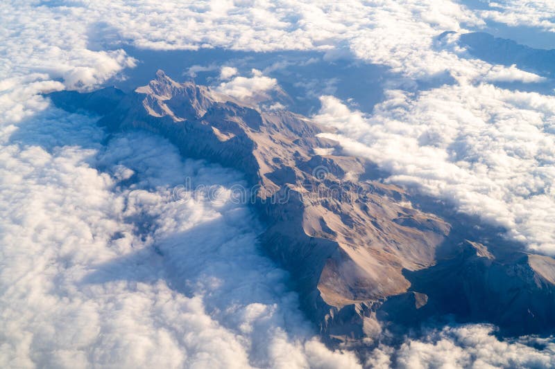 Aerial View of the French Alps Stock Photo - Image of clouds, landmark ...
