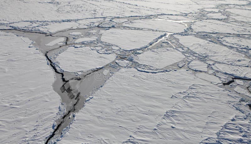 Aerial View of Frozen Arctic Ocean Stock Photo - Image of water ...