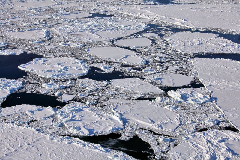 Aerial View of Frozen Arctic Ocean Stock Photo - Image of iceberg ...