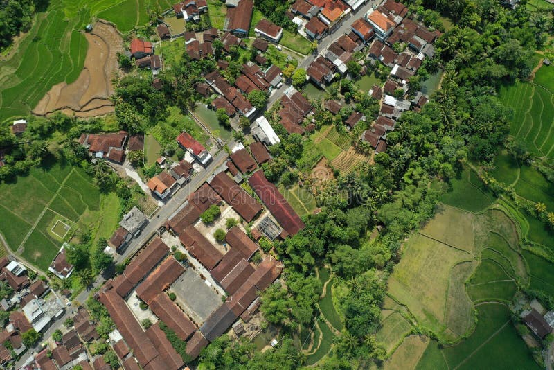 Aerial Panorama Volcano and Mountai of Tropical Mountain West Java of ...