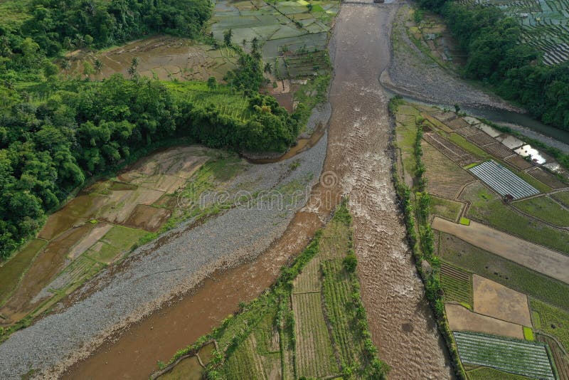 Aerial View of Garut Regency, West Java, Indonesia Stock Image - Image ...