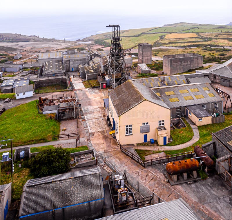 Aerial View of Geevor Tin Mines in Cornwall Stock Photo - Image of ...