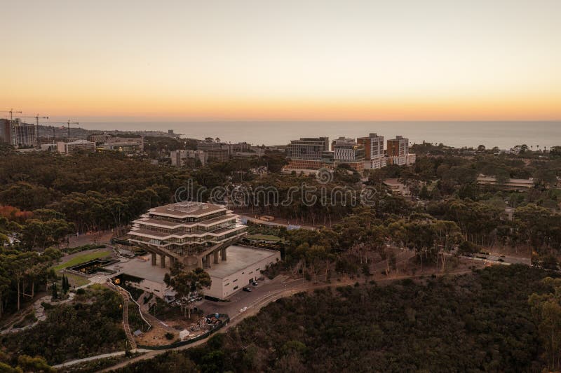 Aerial View of Geisel Library and UCSD Campus Editorial Stock Photo ...