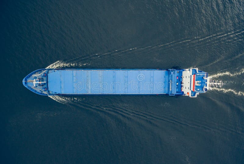Aerial View of General Cargo Ship Stock Photo - Image of export ...