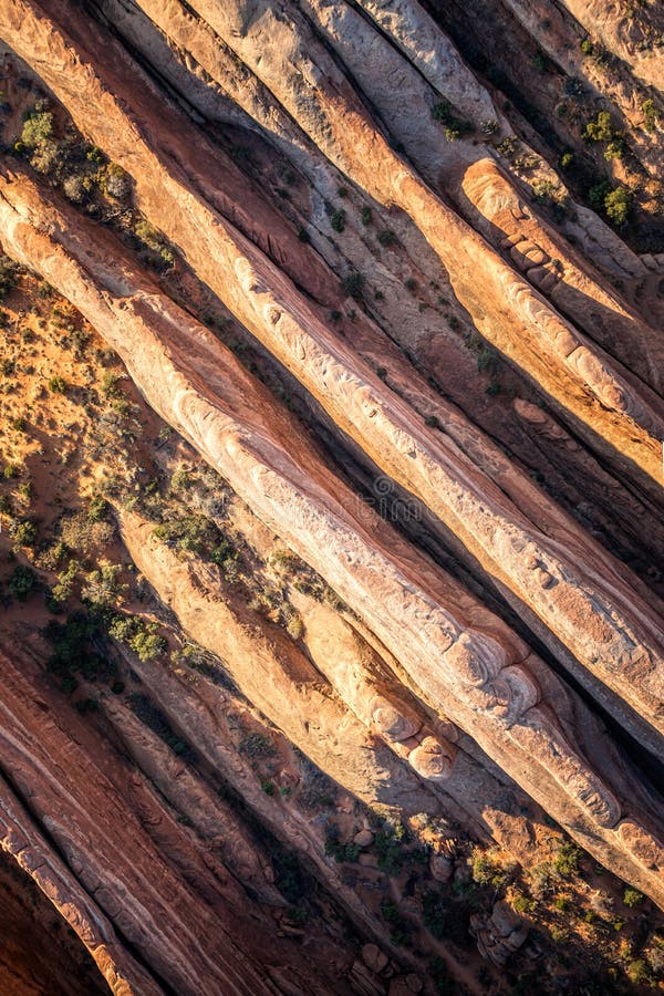 Aerial View on the Geological Structures of the Arches National Park ...