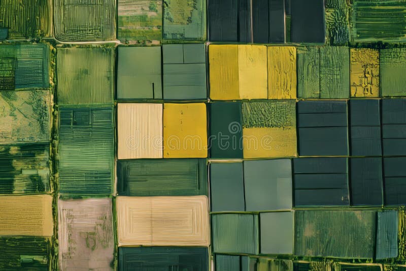 Aerial View of Geometric Textures in Diverse Agricultural Fields and ...