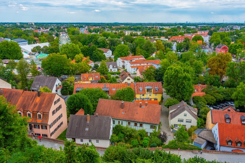 Aerial View of German Town Munich Stock Photo - Image of skyline, tower ...