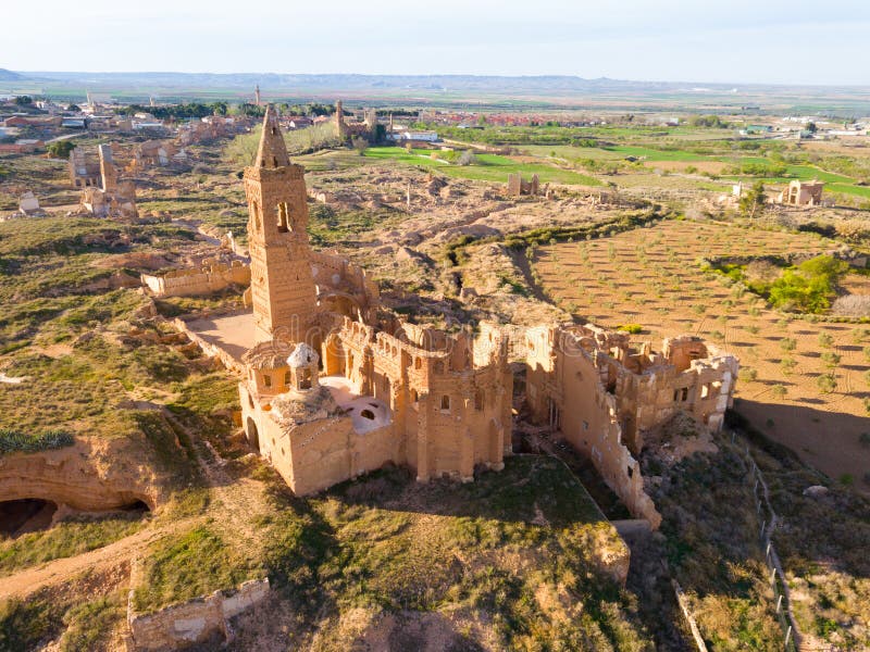 Aerial View of Ruined Belchite Stock Photo - Image of spanish, scape ... Aerial View of Ruined Belchite Stock Photo - Image of spanish, scape ...