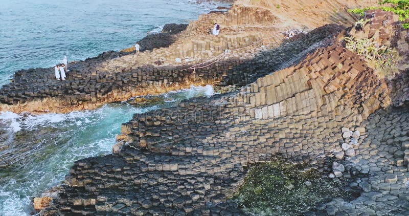 Aerial View of Giant S Causeway in Phu Yen, Vietnam Stock Footage ... Aerial View of Giant S Causeway in Phu Yen, Vietnam Stock Footage ...