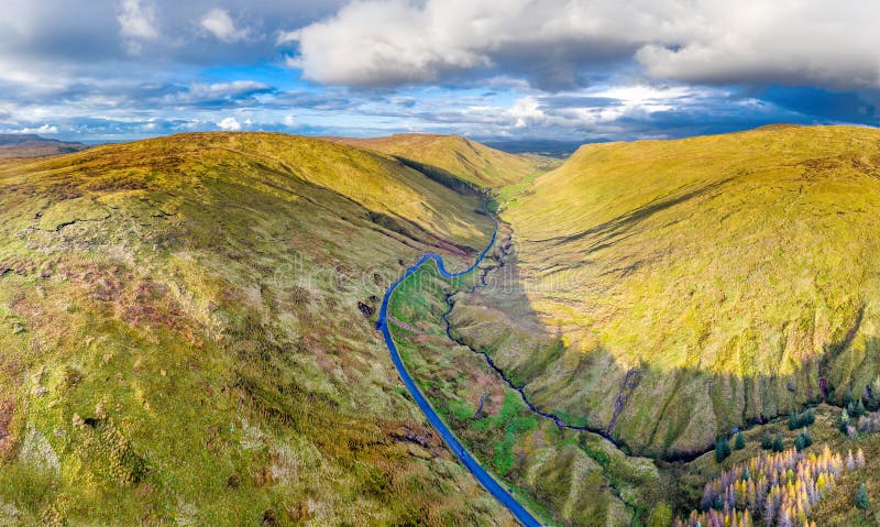 Aerial View from Glengesh Pass by Ardara, Donegal, Ireland Stock Photo ...