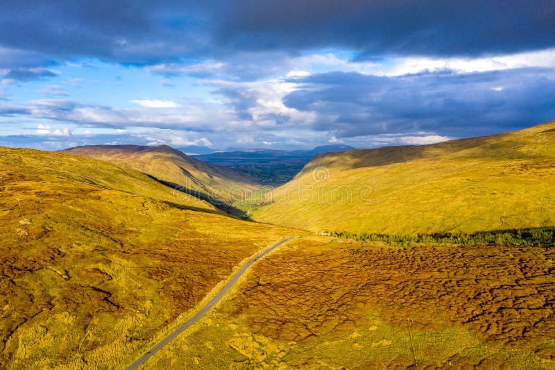 Aerial View from Glengesh Pass by Ardara, Donegal, Ireland Stock Image ...