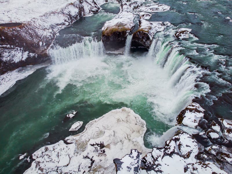 Godafoss Waterfall in Iceland Stock Photo - Image of travel, beauty ...