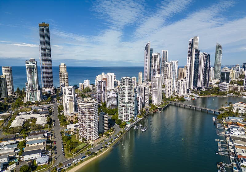 Aerial View of Gold Coast in Australia Editorial Stock Image - Image of ...