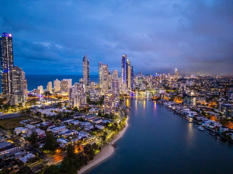 Aerial View of Gold Coast in Australia Stock Photo - Image of city ...