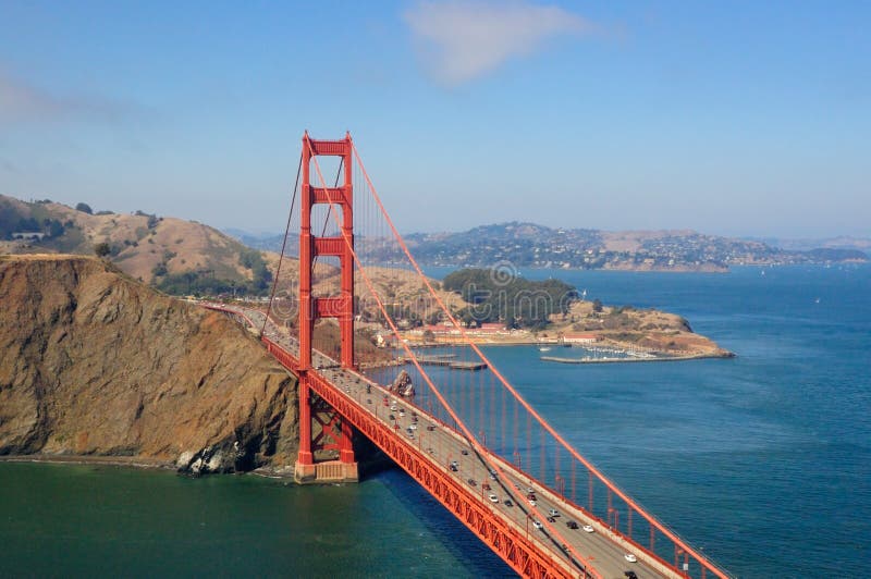 Aerial View of Golden Gatge Bridge (horizontal) Stock Image - Image of ...