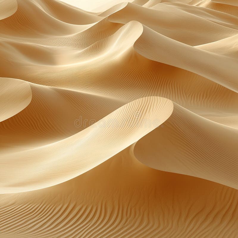 Aerial View of Golden Sand Dunes Creating Mesmerizing Patterns in a ...