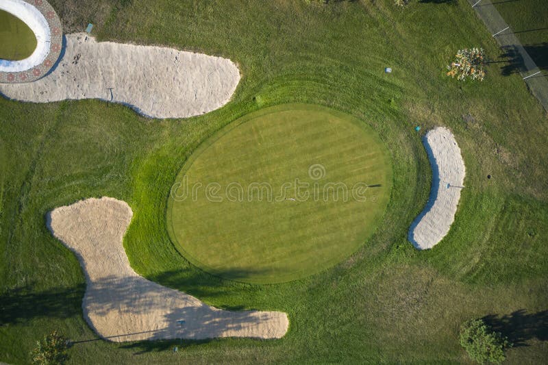 Aerial View of the Golf Course Stock Image - Image of summer, grass ...
