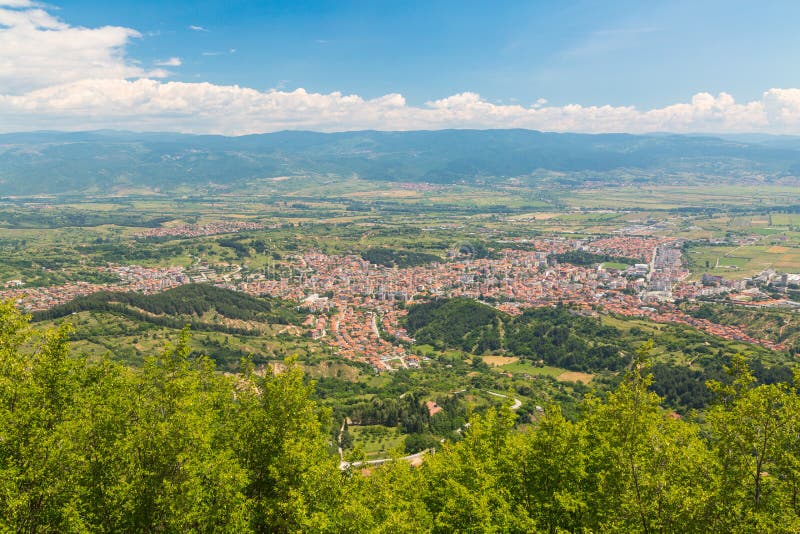 Aerial View of Gotse Delchev, Bulgaria Stock Image - Image of city ...