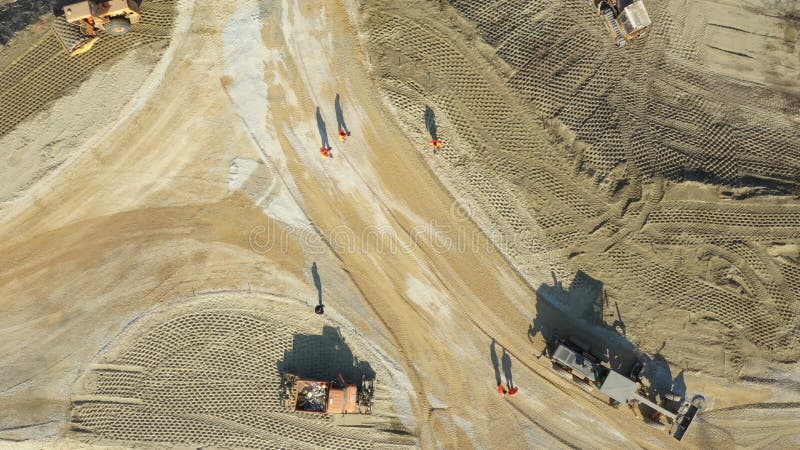 Aerial View on Grader As Leveling Fraction Over Construction Site for ... Aerial View on Grader As Leveling Fraction Over Construction Site for ...