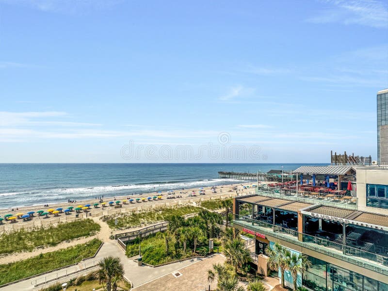 An Aerial View of a Large Oceanfront Building on the Beach Editorial ...