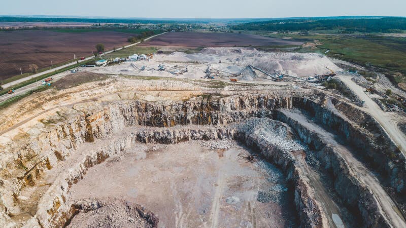 Aerial View of the Granite Quarry. Stock Photo - Image of quarry ...