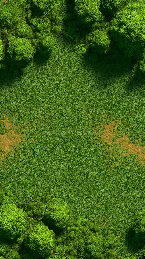 Aerial View of Grass Texture from Top-Down Perspective with Game ...