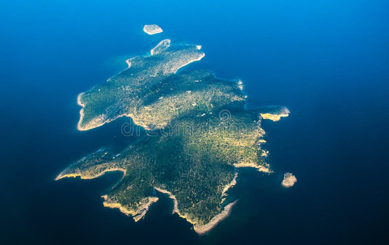 Aerial View of Greek Island Fleves...IMAGE Stock Photo - Image of ...