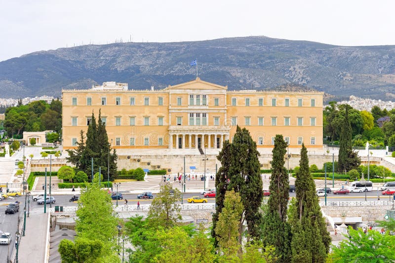 Greek Parliament, Athens, Greece Stock Photo - Image of monument ...