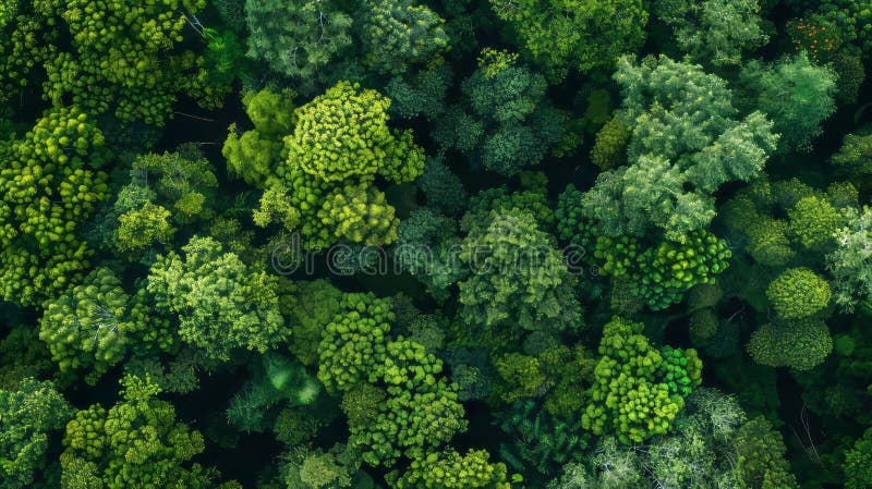 Aerial View of Green Canopy. Stock Illustration - Illustration of high ...