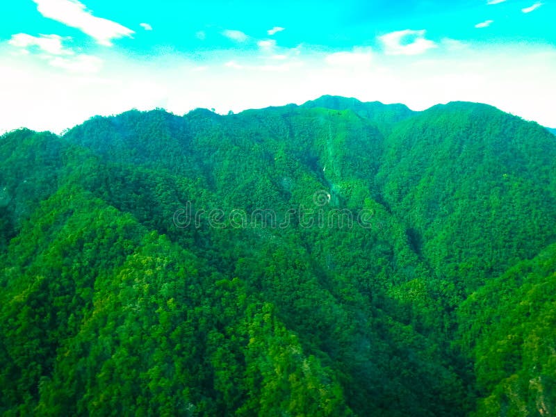 Aerial View of Green Himalayan Mountains in Uttarakhand, India Stock ...