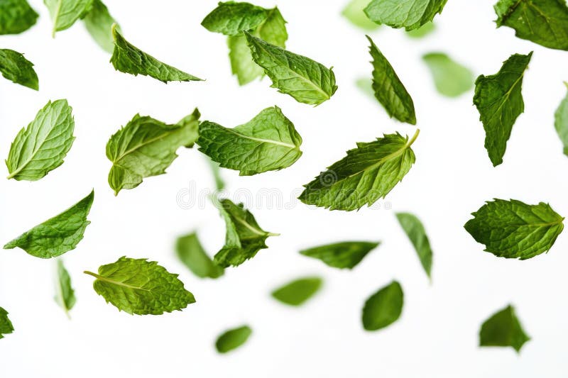 Aerial View of Green Leaves Falling from Above Stock Image - Image of ...
