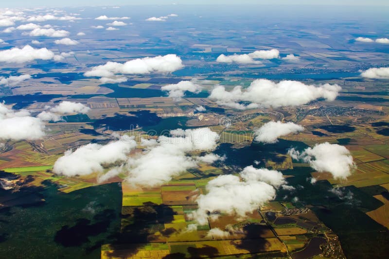 Aerial View of a Green Rural Area Stock Photo - Image of patchwork ...