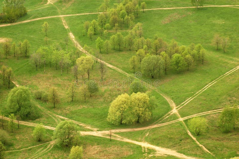 Aerial view of green trees stock image. Image of area - 19163955