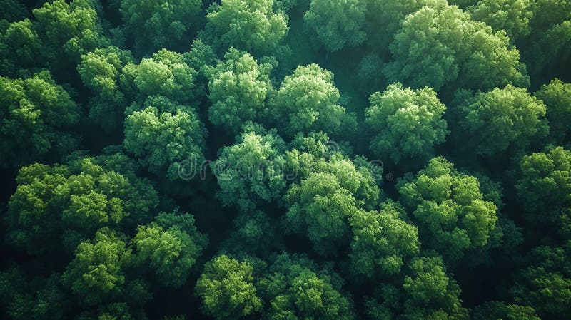 Aerial view of green trees stock illustration. Illustration of ...