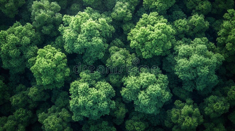 Aerial view of green trees stock illustration. Illustration of ...