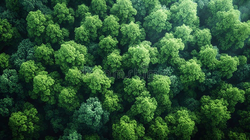 Aerial view of green trees stock illustration. Illustration of summer ...