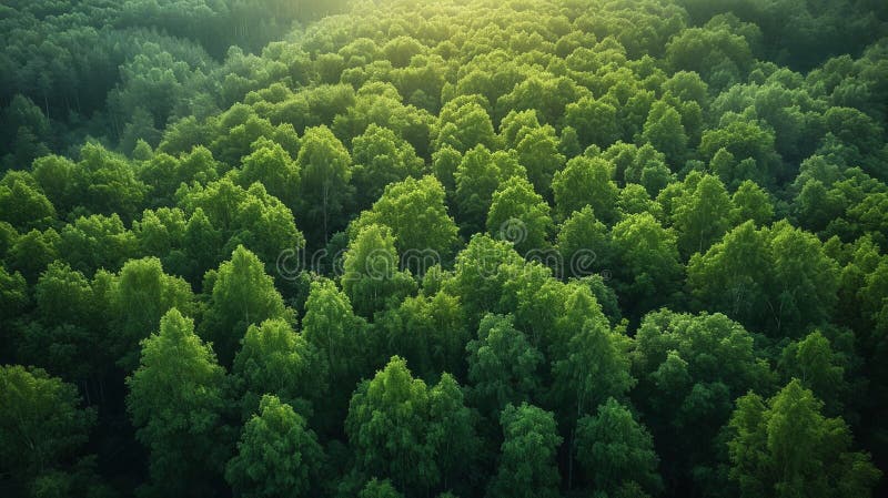 Aerial view of green trees stock illustration. Illustration of plant ...