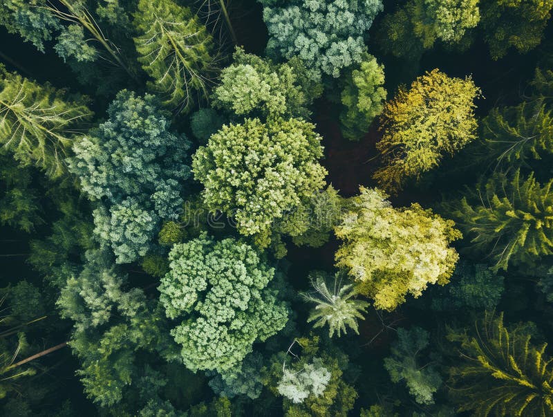 Aerial View of Green Trees in the Forest. Top View Stock Illustration ... Aerial View of Green Trees in the Forest. Top View Stock Illustration ...