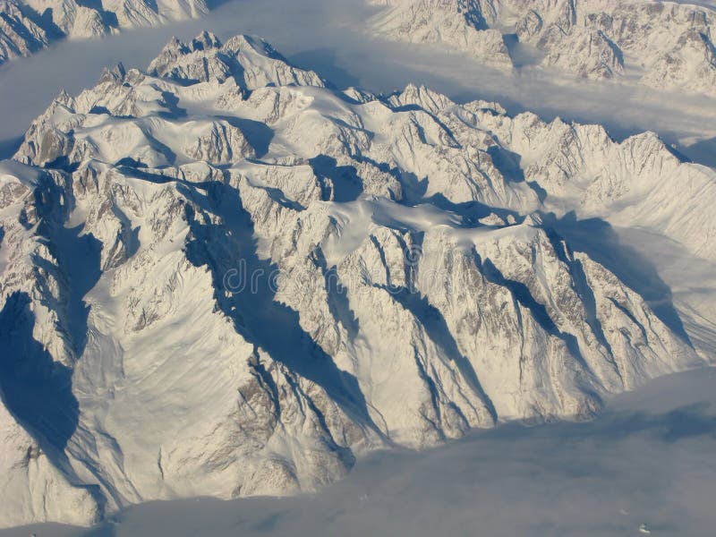Aerial View of the Greenland Mountains Stock Image - Image of polar ...
