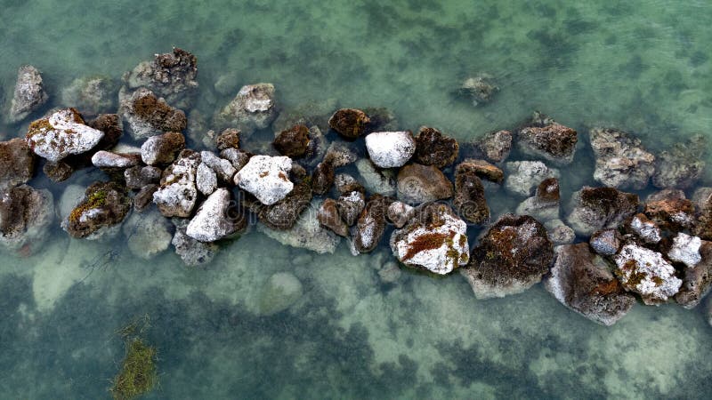 Aerial View of a Group of Rocks in South Florida Stock Photo - Image of ...