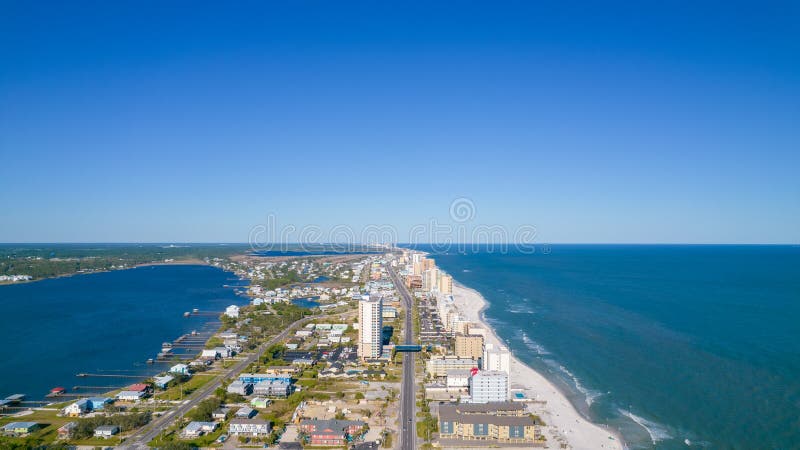Aerial View of Gulf Shores, Alabama during Spring Break 2022 Stock ...