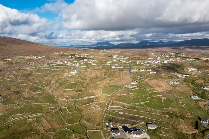 Aerial View of Gweedore - County Donegal, Ireland Stock Image - Image ...