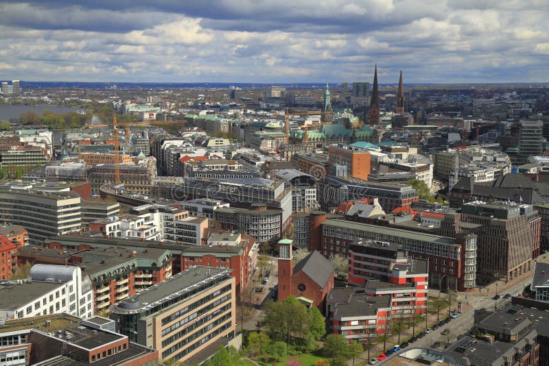 Aerial view of Hamburg editorial stock photo. Image of cityscape ...