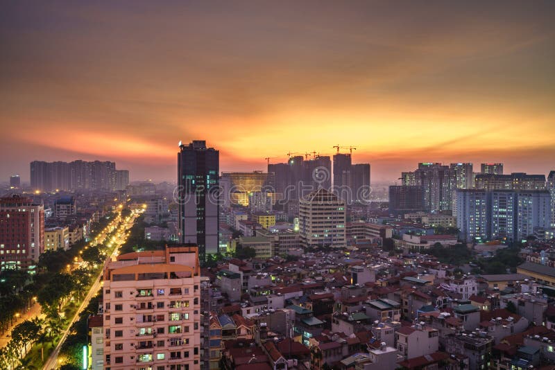 Aerial View of Hanoi Cityscape at Hoang Quoc Viet Street, Cau Giay ... Aerial View of Hanoi Cityscape at Hoang Quoc Viet Street, Cau Giay ...
